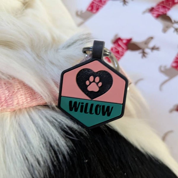 Silicone Dog Tag Personalized, Silent Dog Tags Engraved, Soundless ...