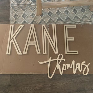 Stacked Custom Name Sign Wood Name Sign Nursery Sign | Etsy