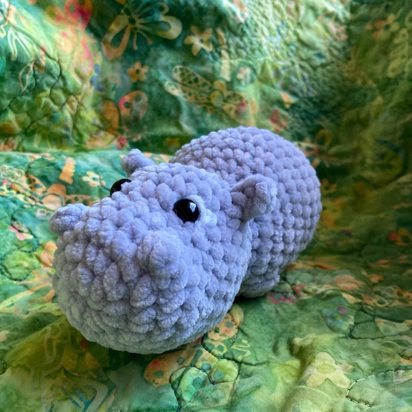 Happy the Hippo, NO-SEW Crochet Amigurumi PDF Pattern, Adorable Cute ...