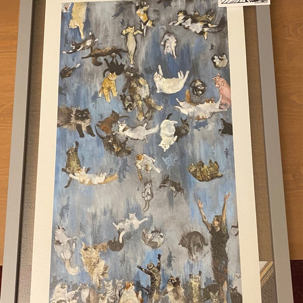 Raining Cats 12x20" Print, Internet Cats, Smudge, Lil Bub, Grumpy Cat ...