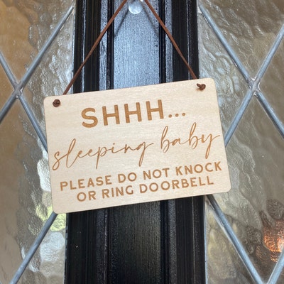 Sleeping Baby Sign, Baby Sleeping Sign, Do Not Knock Sign, Do Not ...