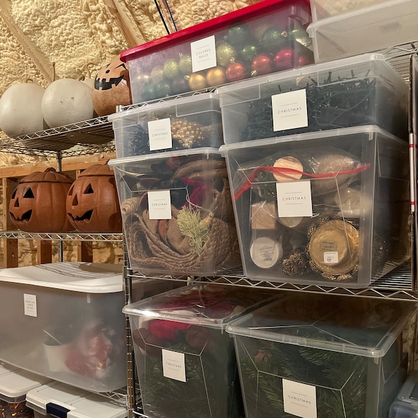 Custom Organization Labels for Storage Bins (minimalist) / Weatherproof ...