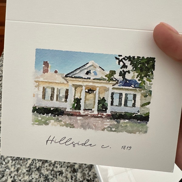 Family Note Card - Folded - Personalized Family Note Cards - Watercolor ...