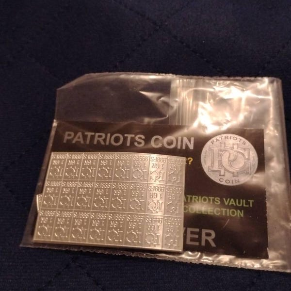 1000 Silver Bars 1 Grain Each .999 Pure Silver 24 Bars Snaps Apart Pure ...