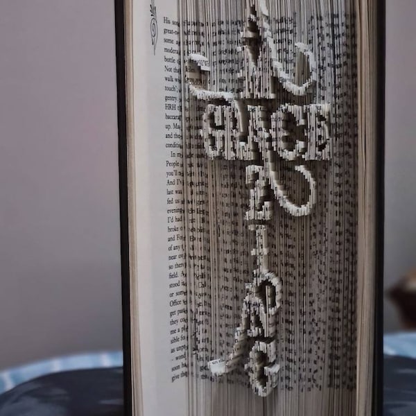 Amazing Grace Book Folding Art Pattern – DIY Cross Design (PDF) - Etsy