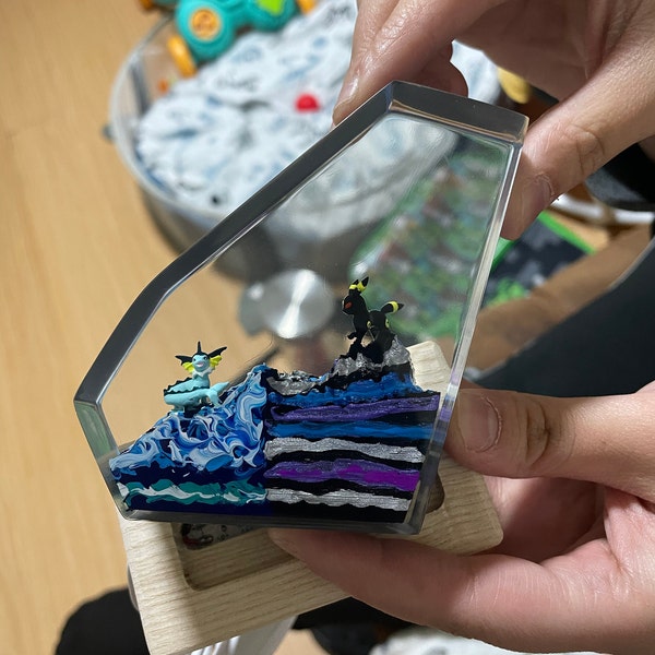 Resin Lamp Eevee Evolution, Pokemon Gifts, Custom Night Light, Resin ...