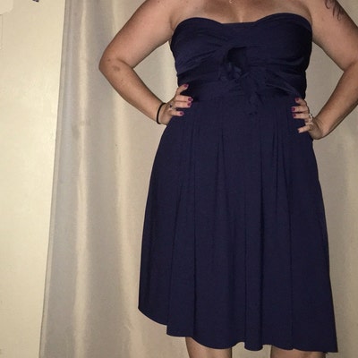 Bridesmaid Dress, Navy Infinity Dress Convertible Dress, Navy Blue Maxi ...