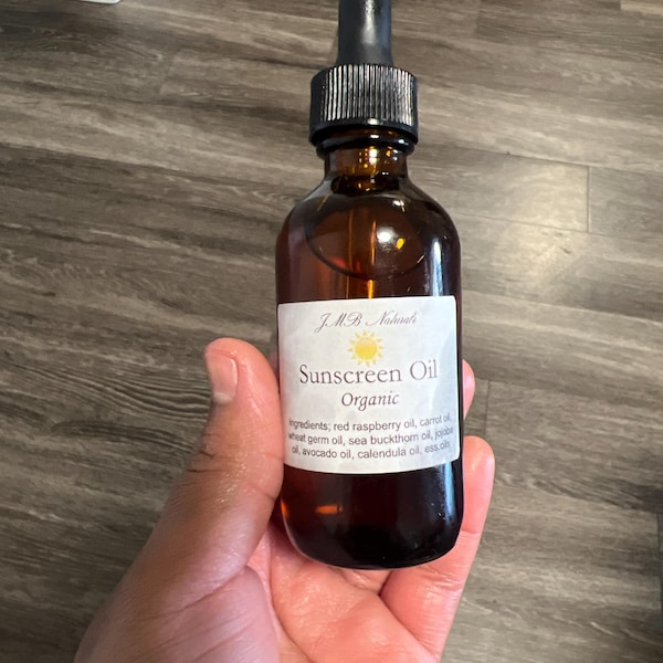 Organic Sunscreen Oil| Face & Body Oil| Natural SPF| Non-toxic (2oz/4oz ...