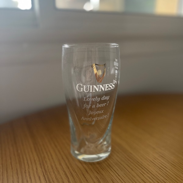 Personalised Engraved Birthday Birra Moretti Glass | 18th, 21st, 30th ...