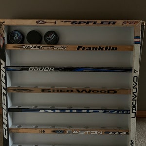 Hockey Puck Display W/display Area hockey Room Decor Hockey - Etsy