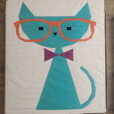 Hipster Cat Paper Piecing Patterns bundle of 5, PDF - Etsy