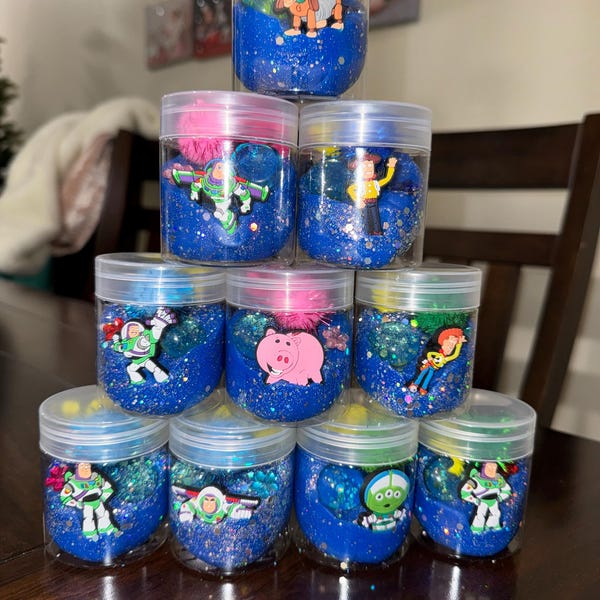 Toy Story Playdough Sensory Jars – Buzz and Woody Theme Party Favors - Etsy