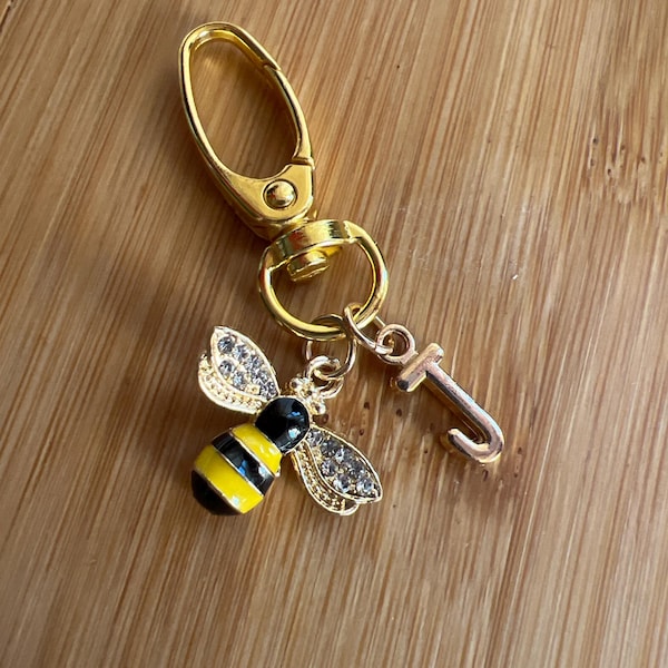 Bumble Bee Honeybee Keychain - Etsy