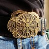 Helm of Awe Belt Buckle, Viking Helm of Terror Old Norse Scandinavian ...