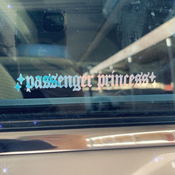 Passenger Princess Vinyl Decal Car Window Rearview Mirror Bumper ...