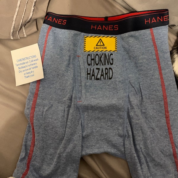 Free Shipping - Funny Naughty Men's Boxer Briefs - Choking Hazard- 1 ...