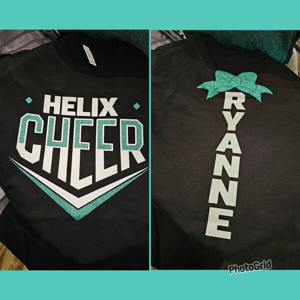 Glitter Cheer Shirt,cheer Shirt,cheerleader Shirt,custom Name ...