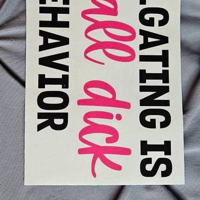 Tailgating Sticker, Funny Car Decal, Tailgating is Small D Behavior ...