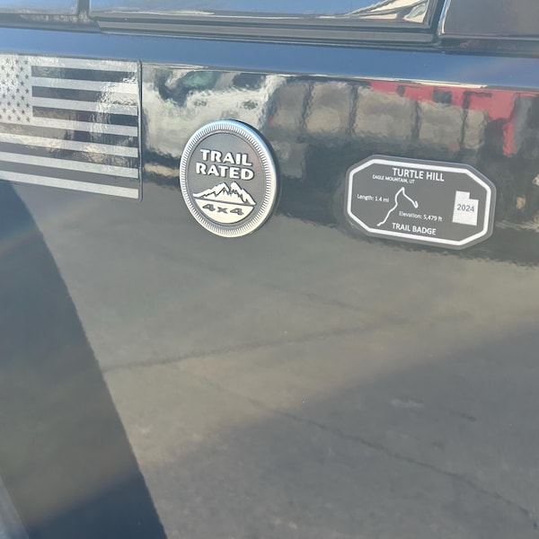 Custom Off-road Trail Badges for Jeep, Truck, Broncho, Chevy, Ford 4x4 ...