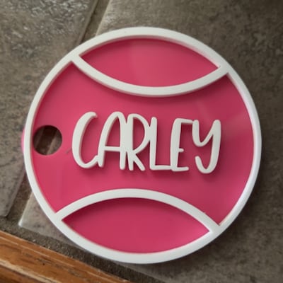 Stanley Tennis Tag, FREE Shipping-custom Name, Custom Colors, Sports ...