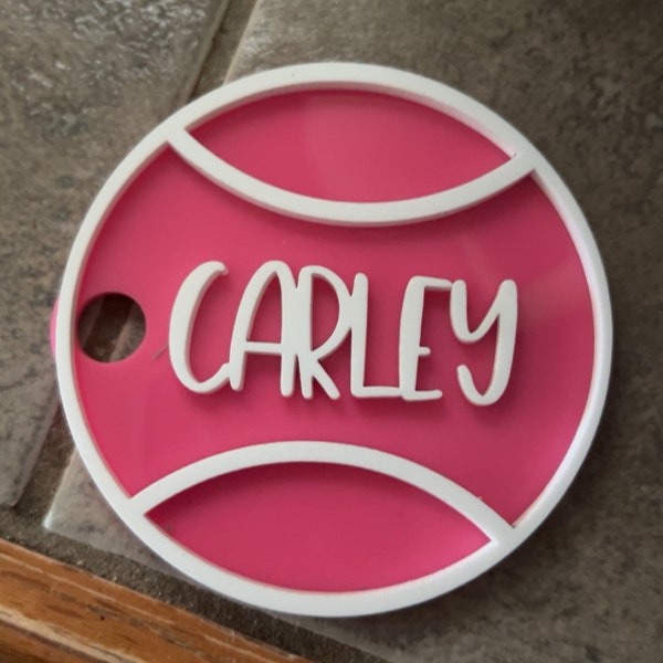 Stanley Tennis Tag, FREE Shipping-custom Name, Custom Colors, Sports ...