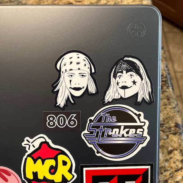 Garden Inspired 2pc Stickers, Music Stickers, Band Stickers, Punk Clown ...