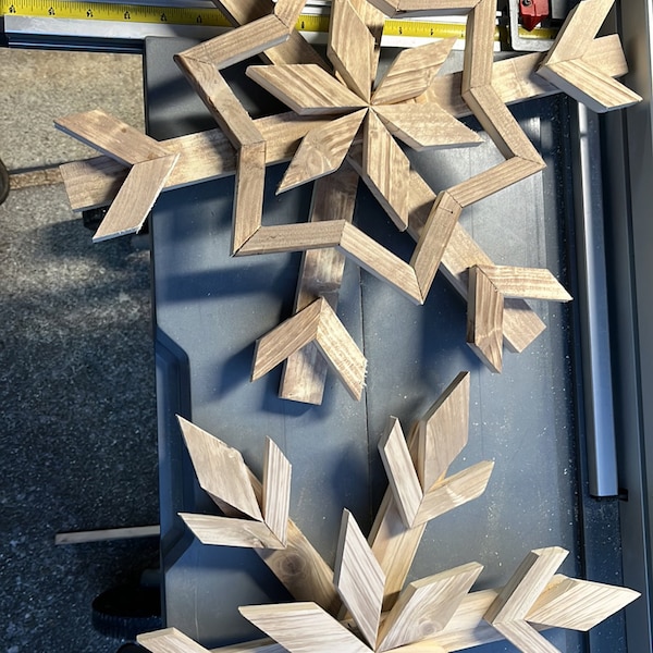 Both Plans! 3 and 2 Large Snowflakes (16") From One Picket, One Picket ...