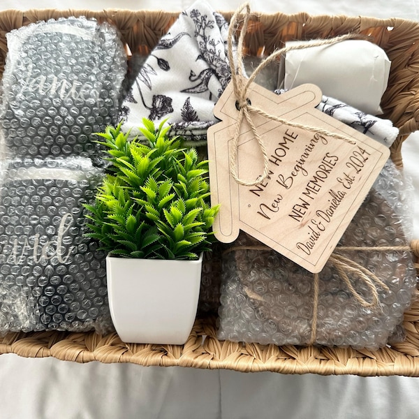 Personalized Wedding Gift Basket for Newlywed Custom Basket for Bridal ...