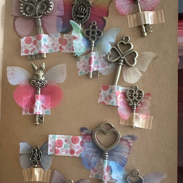 Wonderland Dragonfly Keys: Mad Hatter Tea Party Decor, Set of 8 - Etsy