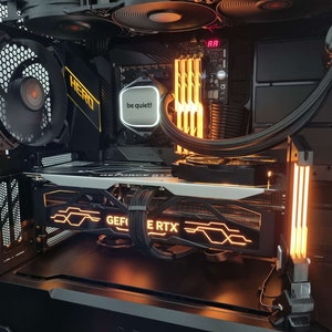 Black Red Silicone Pc Psu Extension Kits 30cm Atx Gpu Pcie - Etsy