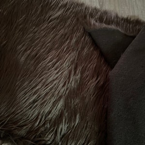 Eden DARK BROWN Shaggy Long Pile Soft Faux Fur Fabric for Fursuit ...