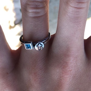 March Birthstone Ring in Silver. Perfect Personalized Gift for March ...