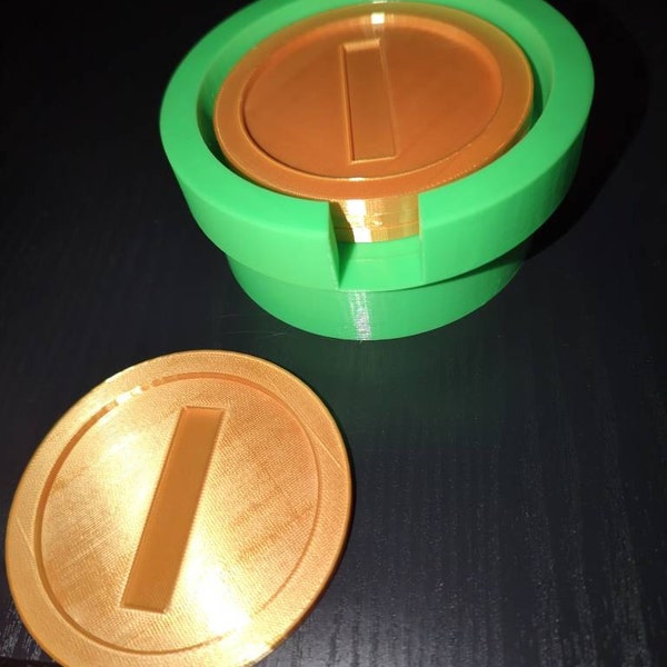 Mario Bros Coin Coasters | Game Room Coasters | Video Game Coasters - Etsy