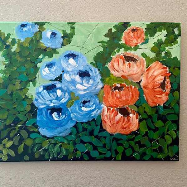 Jackson Pollock Style Painting, Black and White Canvas Art, Pollack ...