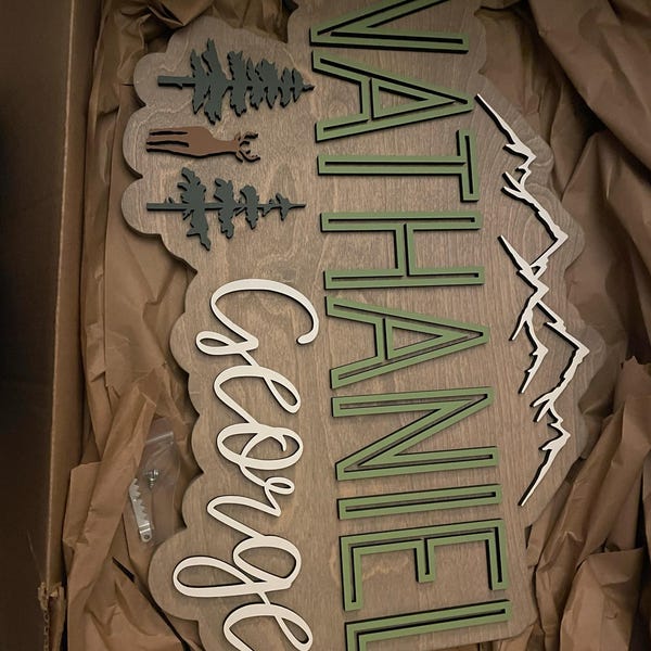 Freestanding Wooden Name Cutouts, Wooden Letters, Name Sign, Baby ...