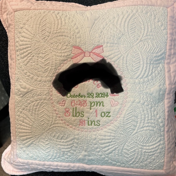 Baby Quilt Block Machine Embroidery Design, Multi-colored Linework ...