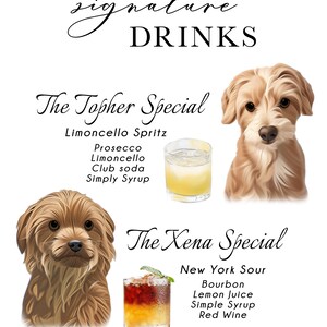 Signature Cocktails for Wedding Drink Menu Wedding Cocktail Names for ...