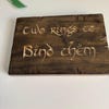 Two Rings to Bind Them Sign Engraved Rustic Wood Wedding Sign With ...