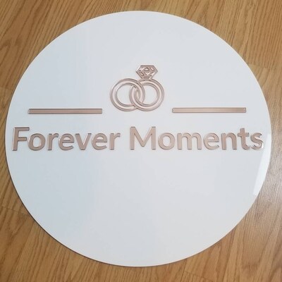 Round Business LOGO Sign Business Shop Sign Round Business Sign Logo ...