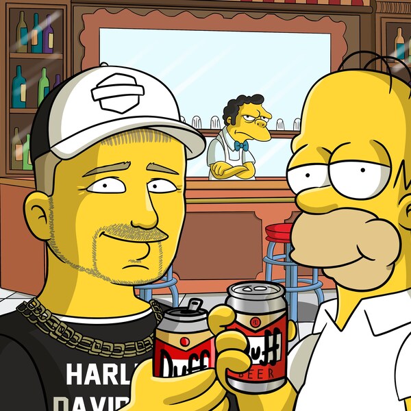 Yellow Portrait, Shoulders Up. Simpsonize Me, Custom Simpsons Portrait ...