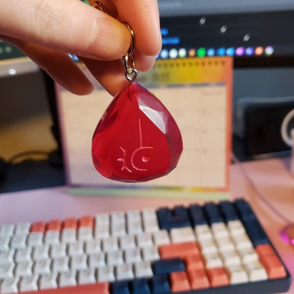 Red Mage FFXIV Hand Painted Soul Crystal/rdm Job Stone Final Fantasy ...
