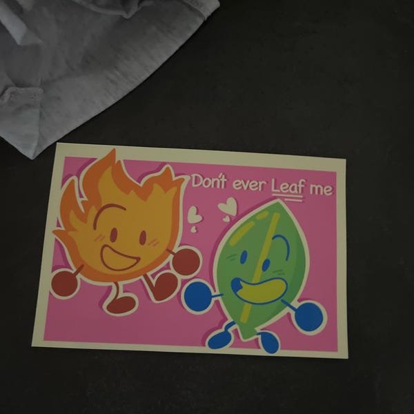 Battle for Dream Island Digital Print - Bfb Fan Art - Valentines Day ...