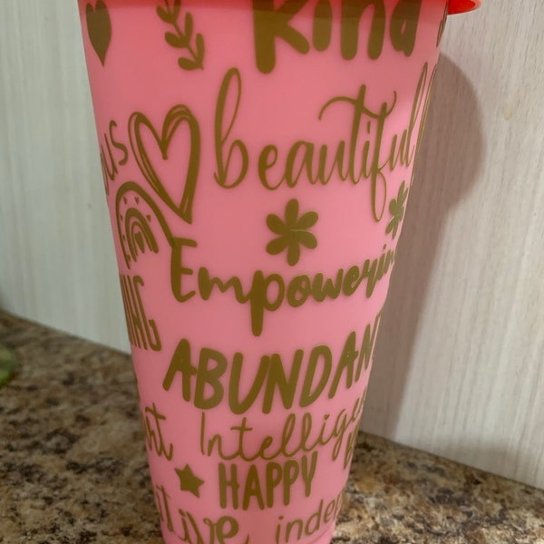 Positive Cup Template No Hole, Full Wrap Template Svg, Tumbler Template ...