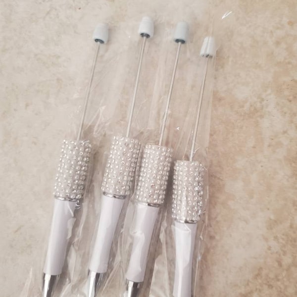 New Mini Beadable Pens , DIY Metal Blank Beadable , Silicone Beads to ...