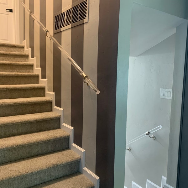 Custom Lucite Stair Railing or Handrail by Luxholdups in Polished ...