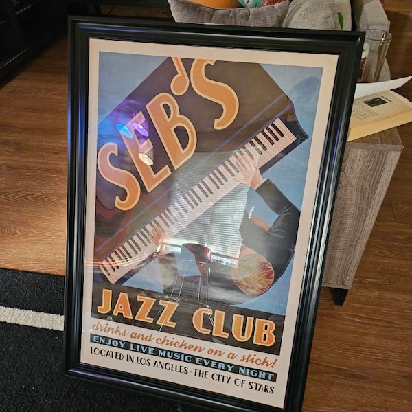 Seb's Jazz Club Retro Vintage Ad Poster | Inspired by La La Land & Los ...