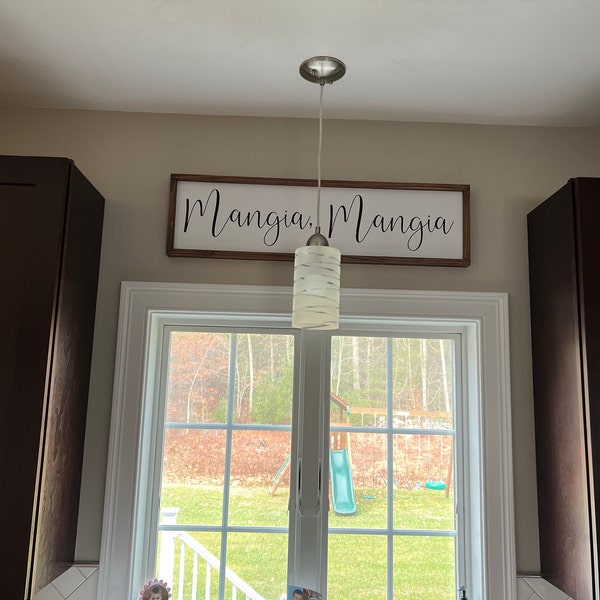 Mangia, Mangia Sign, Mangia Blessing, Italian Decor, Italian Kitchen ...