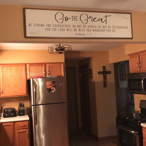 GO BE GREAT Wooden Sign | Family Room Sign | Painted Wood Signs ...