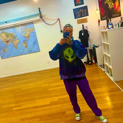 3XL Mahogany Bay Genderless Overalls Cotton Ice Tie Dye Garment ...