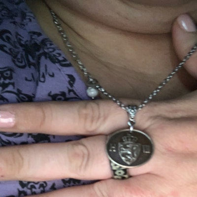 Pineapple bahamas Coin Necklace moss Agate Gemstone coin Dates 1974 to ...